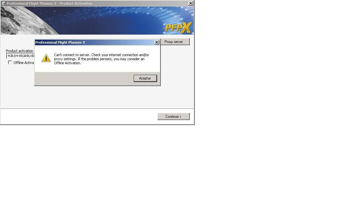 Can´t connet to server. check your internet connection and /or proxy ... Can´t connet to server. check your internet connection and /or proxy ...