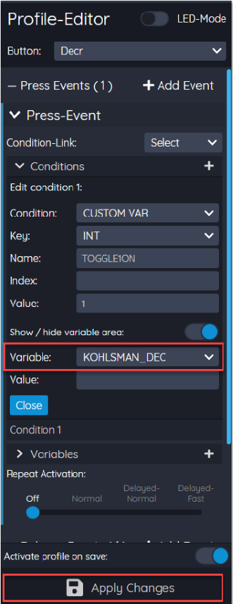 Honeycomb Configurator Basic Use Introduction To Conditions And Internal Variables 