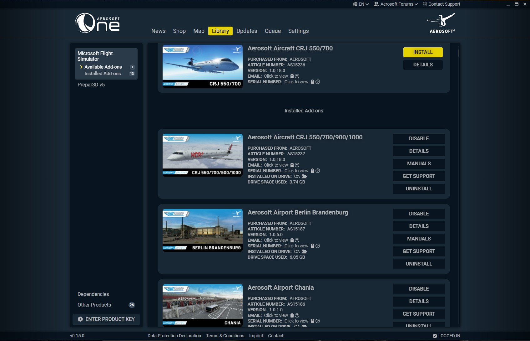 CRJ 550/700/900/1000 package in the Aerosoft One App - English ... CRJ 550/700/900/1000 package in the Aerosoft One App - English ...