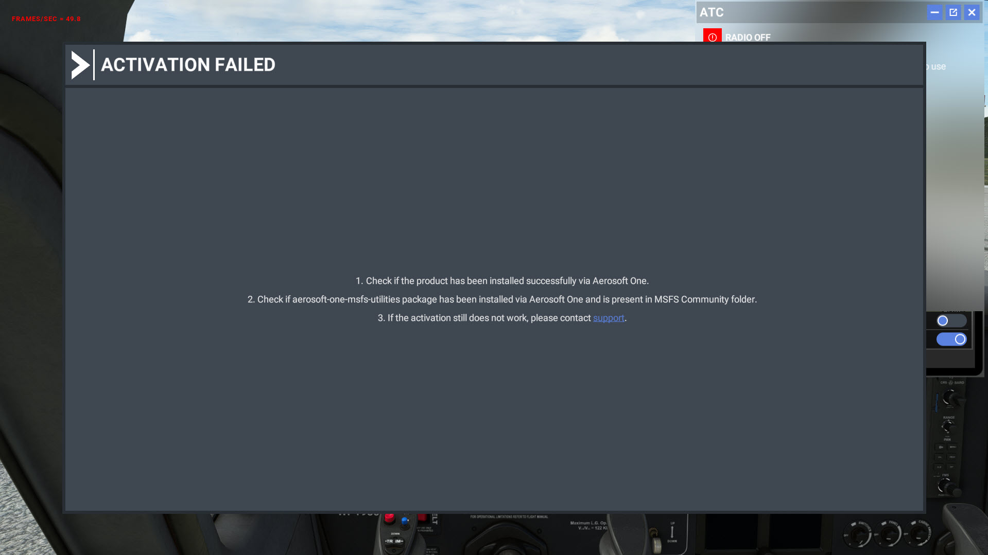 Aerosoft One installs TECNAM P2006T and it's depency, but cannot be ... Aerosoft One installs TECNAM P2006T and it's depency, but cannot be ...